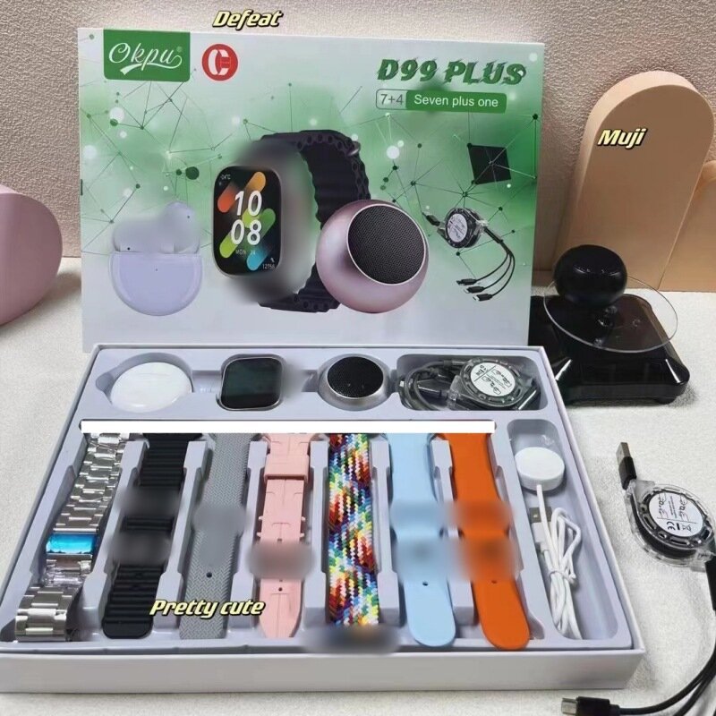 Горячая распродажаУмные часы D99Plus с длительным временем работы от батареи для мужчин и женщин, многофункциональные художественные часы Huaqiangbei