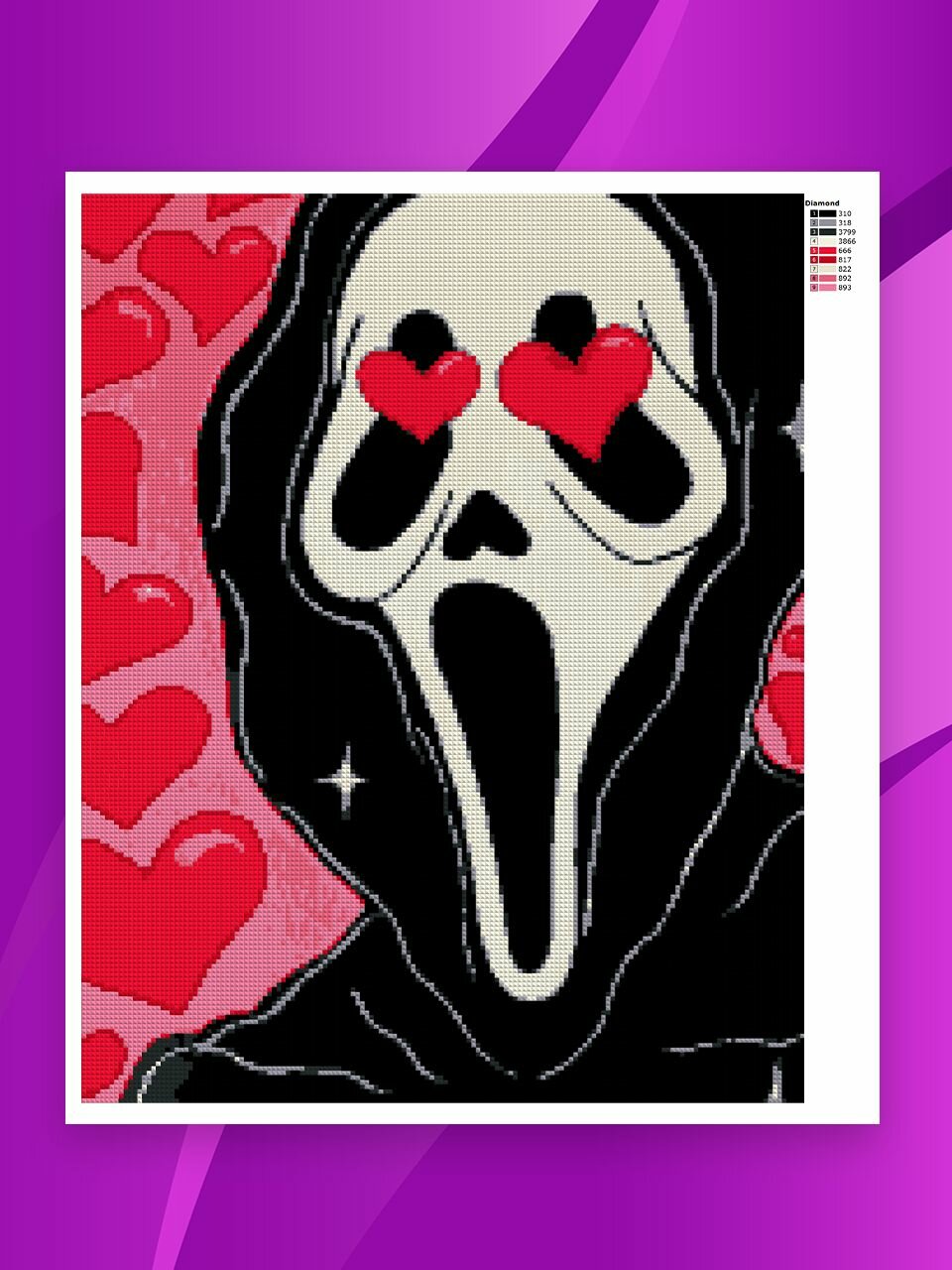 Алмазная мозаика без подрамника - вышивка Крик 40 х 50 см