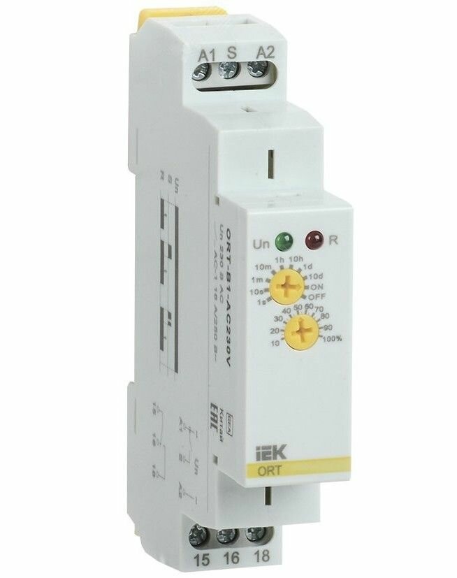 Реле задержки включения ONI ORT, 1 контакт, напряжение 230В AC