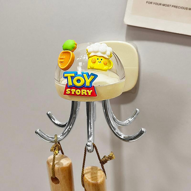 360-градусный вращающийся многофункциональный крючок для стен, милый крючок для сумки и ключей, без сверления, для хранения резинок для волос