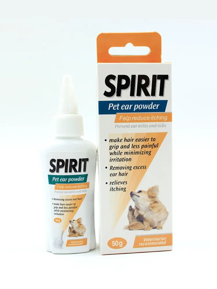 Пудра для ушей SPIRIT Pet, 50 г эффективное средство для удаления волос из ушей собак и тримминга, лидер продаж 2025 года, идеально подходит для груминга