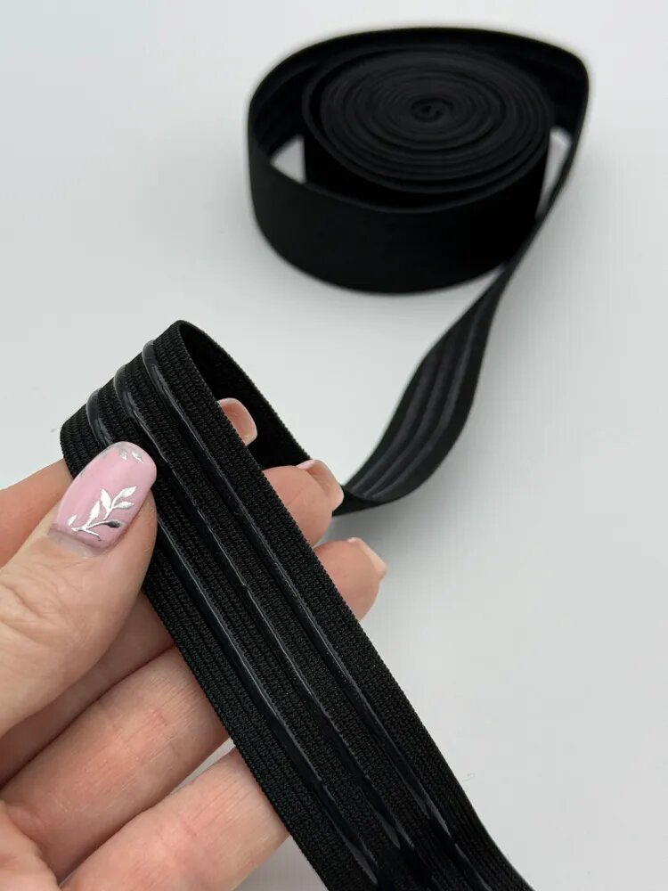 Резинка с силиконом для шитья 2,5 см * 2 м Тройная линия