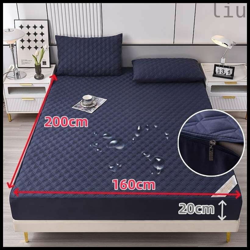 Самый популярный в 2025 годуводонепроницаемый стеганый чехол для матраса с застежкой-молнией; Чехол для матраса с шестью сторонами, все включено