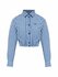 Рубашка Vetements Cropped check shirt, размер XS, blue