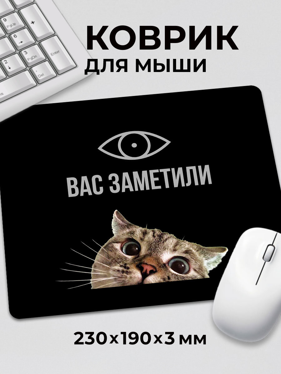Коврик для мышки Скайрим Skyrim Вас Заметили Котик