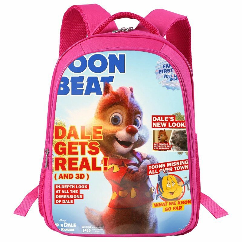 2026 Новый печатный рюкзак Qiqi и Didi, мультяшный милый периферийный рюкзак 16inch сливового красного цвета для детского сада и учеников начальной школы