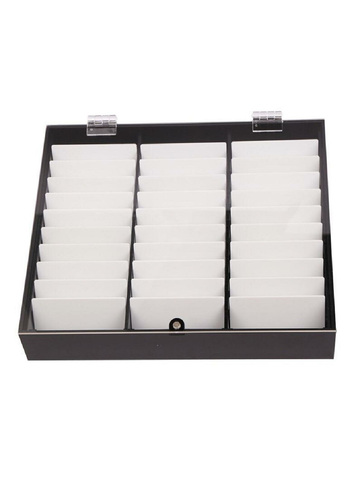 33 решетчатая пылезащитная акриловая витрина для дизайна ногтей, подставка для лака для ногтей, черный