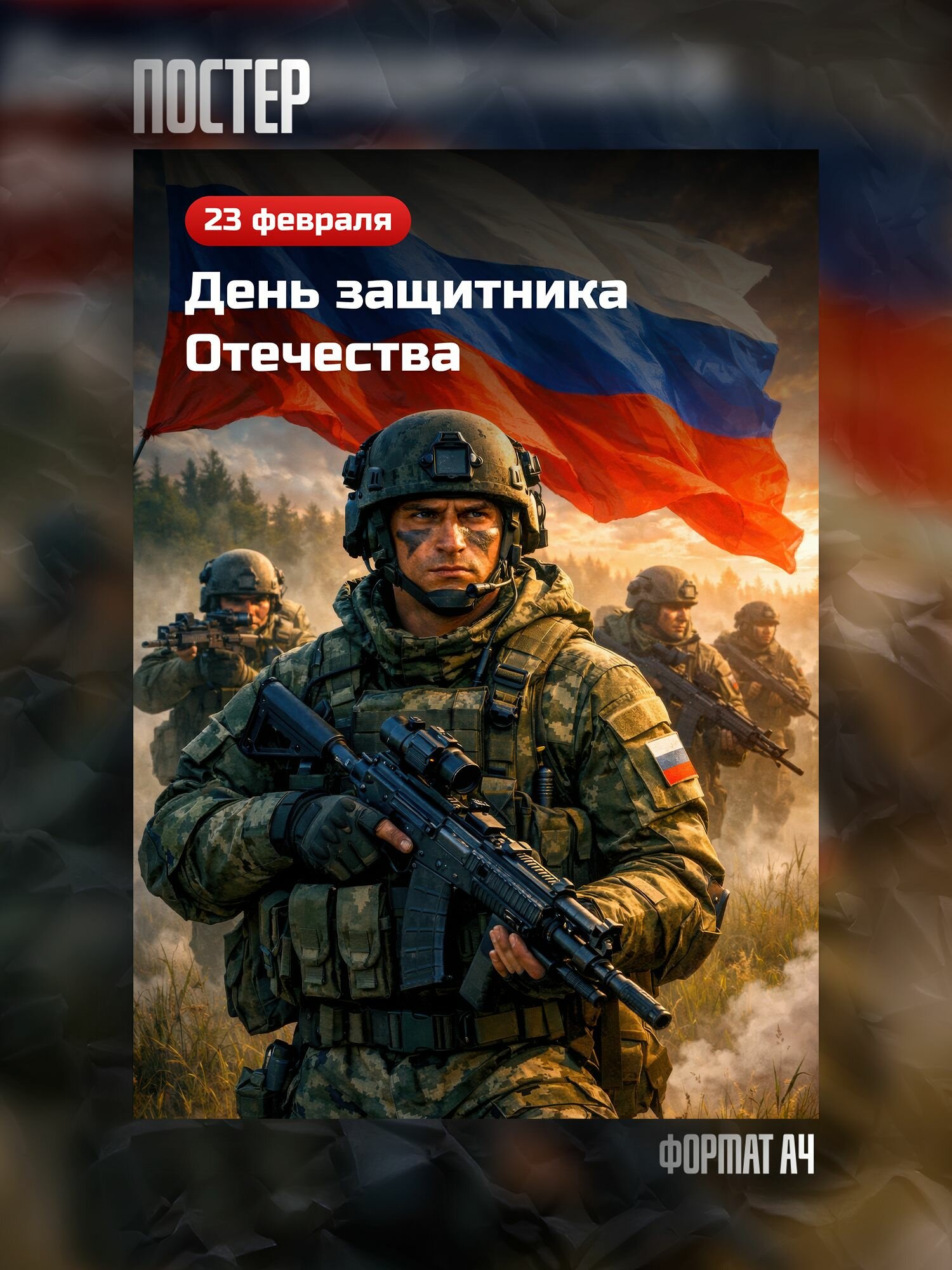 Плакат 23 февраля
