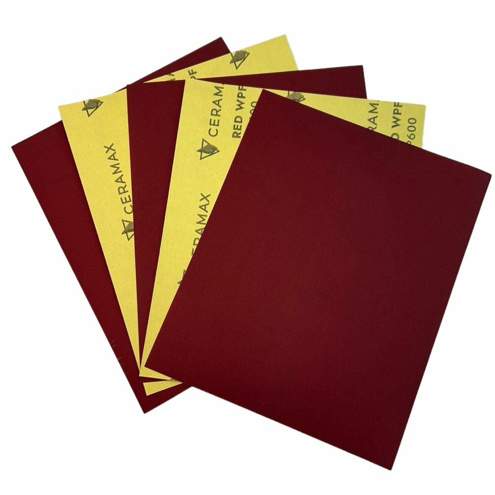 Абразивная бумага водостойкая - наждачка CERAMAX RED WPF Р3000, 230x280мм, 10 шт 1CRX1475