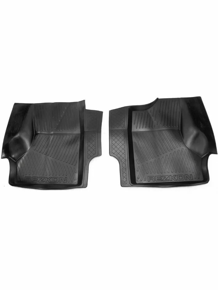 Коврики салона резиновые для а/м ГАЗ Газель Premium (передний ряд сидений) (2 шт.) / REZKON / 1040005600