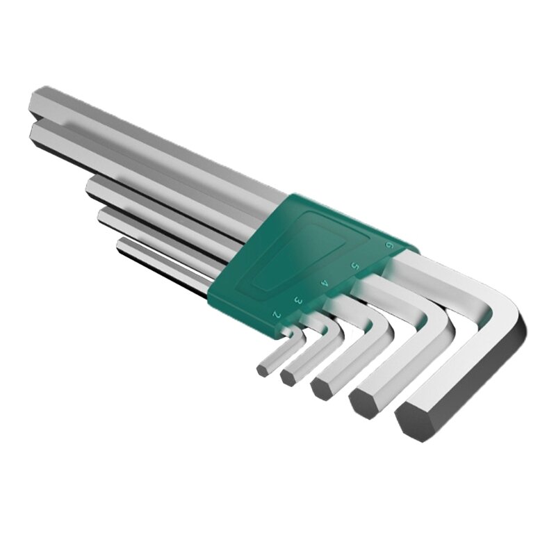 Набор Устойчивых к Ржавчине Шестигранных Ключей из 8 Частей, Ручной Инструмент с Шестигранным Ключом, Совместимый с Велосипедами, Мотоциклами, Транспортными Средствами, Мебелью