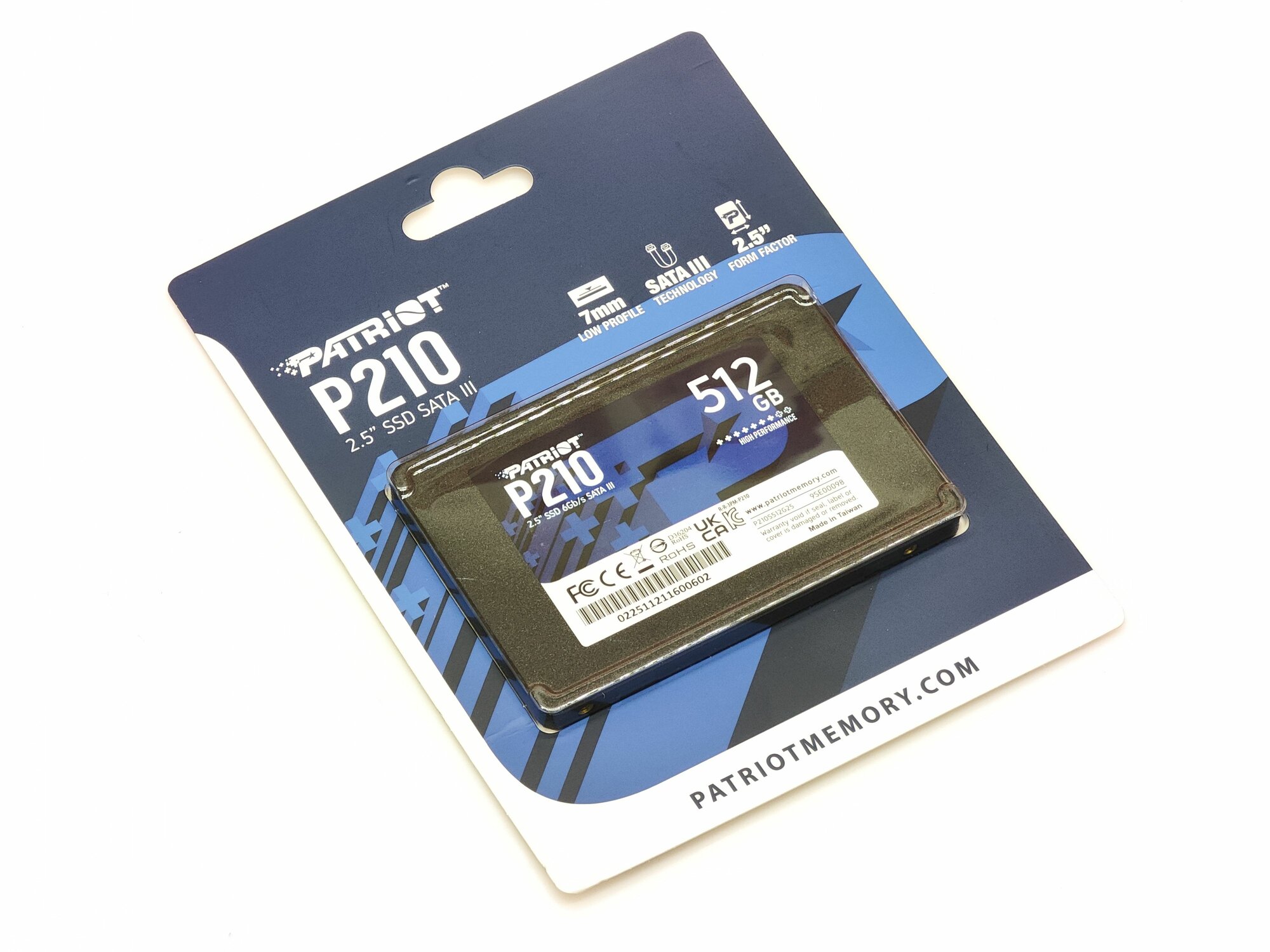 Диск SSD 512 GB Patriot P210 (P210S512G25)