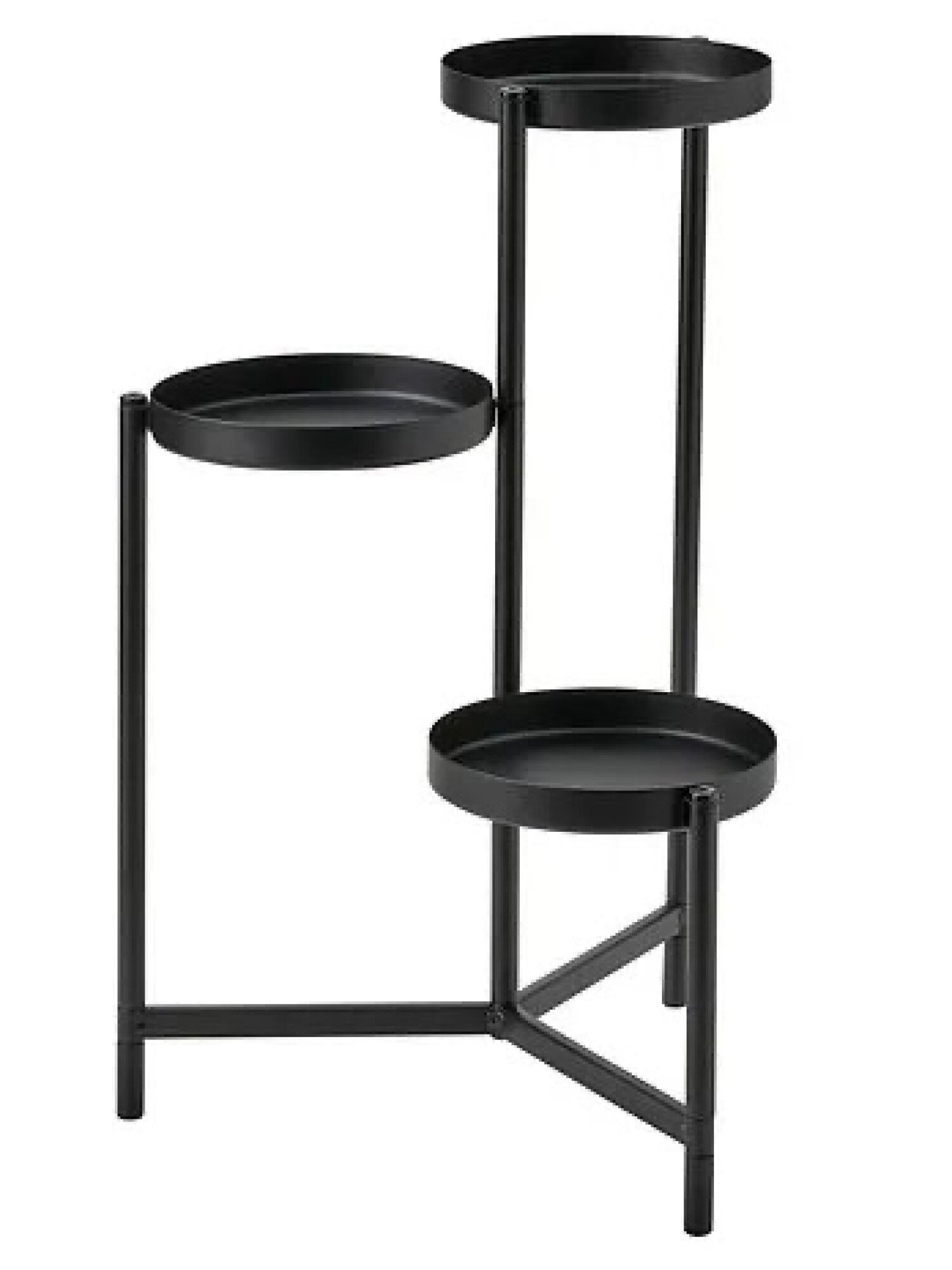 Подставка для растений / цветов IKEA OLIVBLAD/ икеа оливблад, для дома и улицы, металлическая, напольная, черная, 58 см