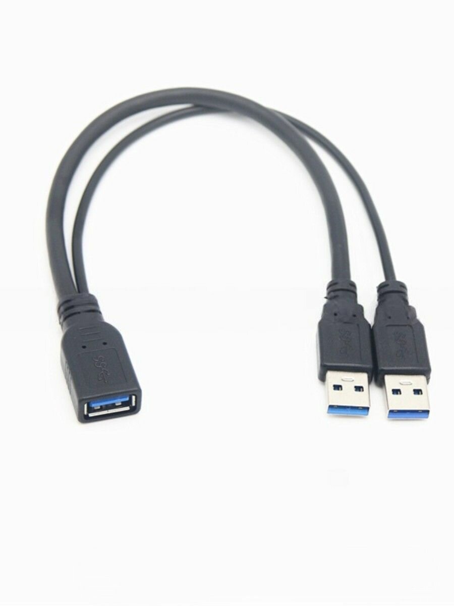 Кабель для подключения периферийных устройств USB 3.0 на 2xUSB 3.0 доп. питание