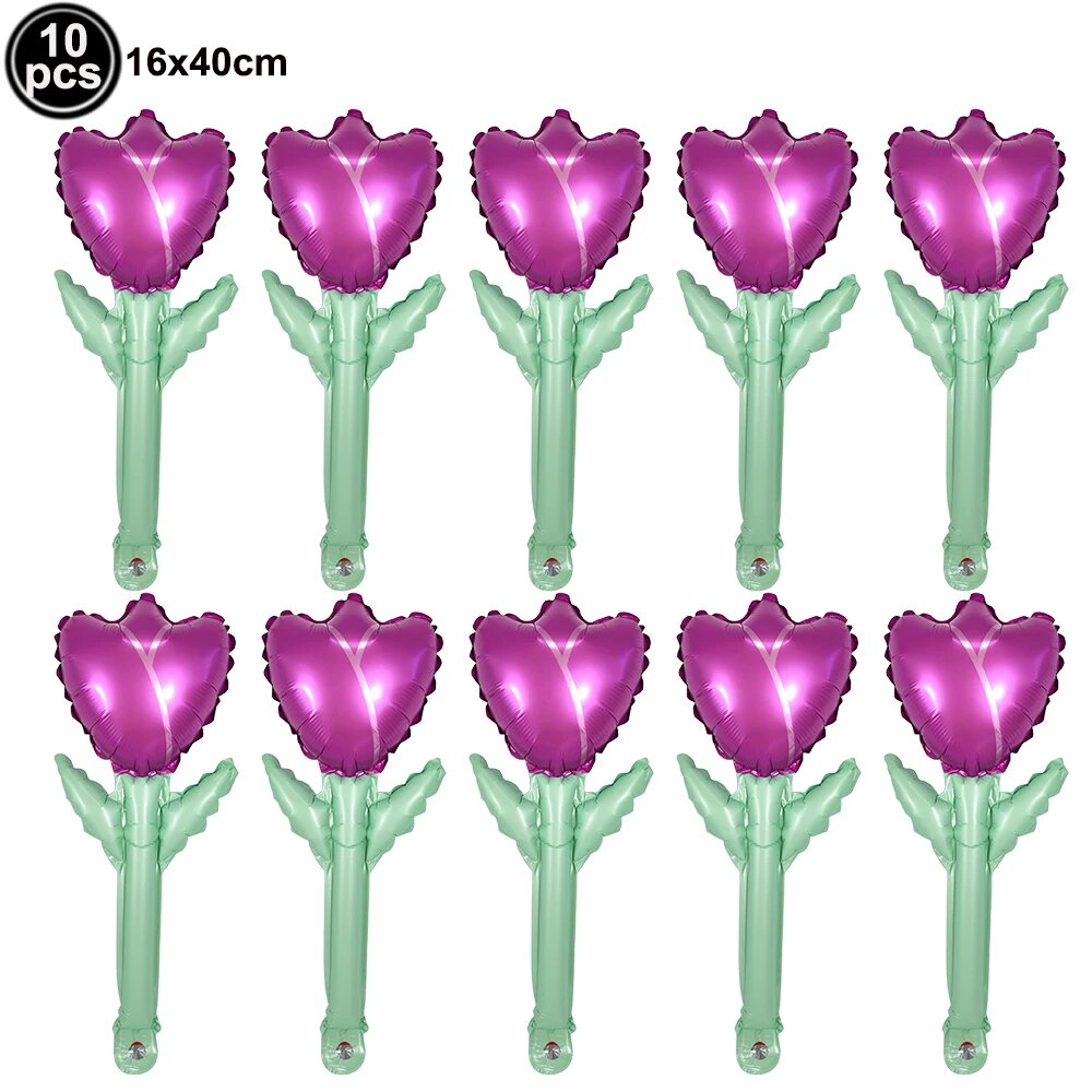 Шары-тюльпаны фольгированные, 10 шт, Purple