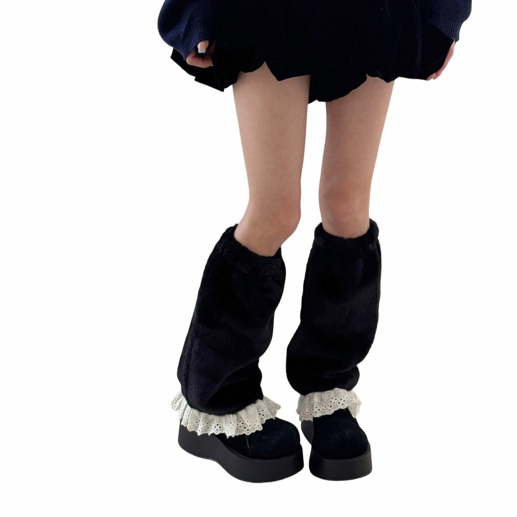 Кружевные Леггинсы В стиле Лолиты-Черный