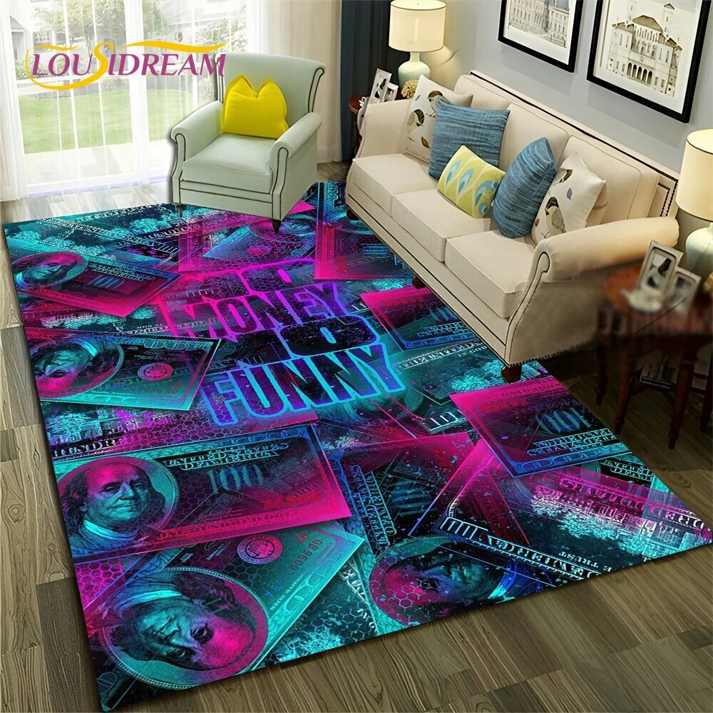 Ковёр 40x60см LOUSIDREAM с долларами, цвет 22