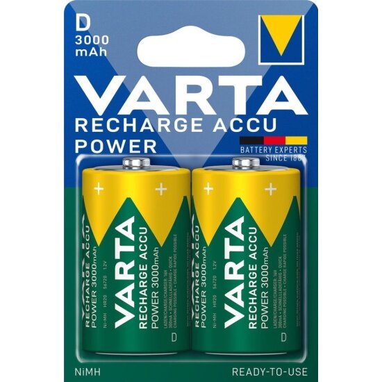 Аккумулятор Varta LR20 D 3000 mAh R2U (уп 2 шт)