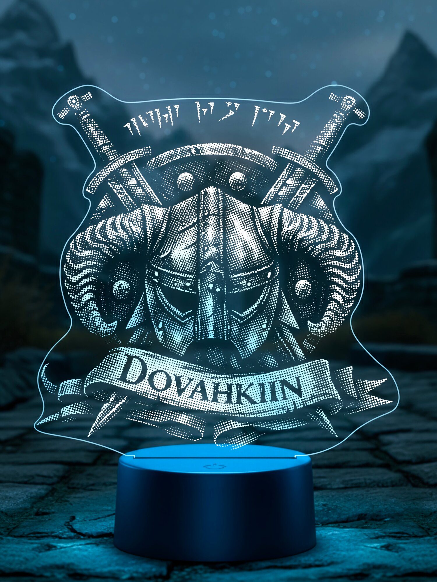 Ночник Игра Скайрим - The Elder Scrolls V Skyrim. Подарок геймеру — декор для игровой комнаты с символикой популярных игр, узнаваемыми персонажами и атмосферой киберспорта.