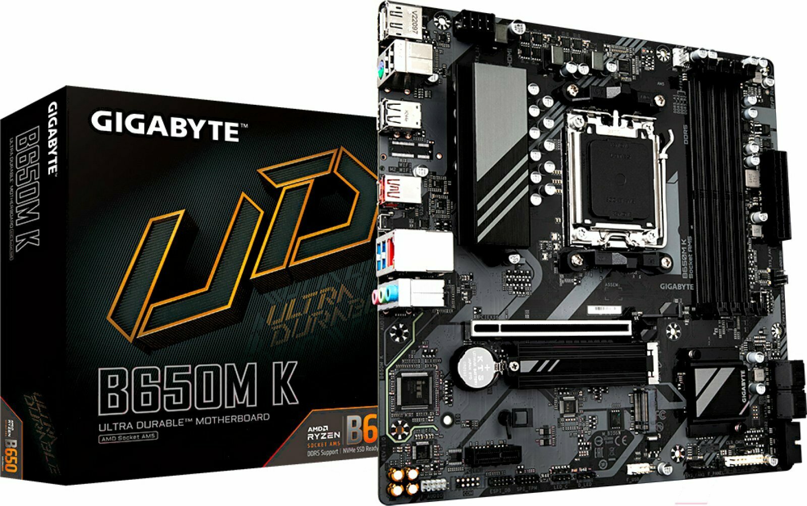 Материнская плата Gigabyte B650M K (AM5, mATX)