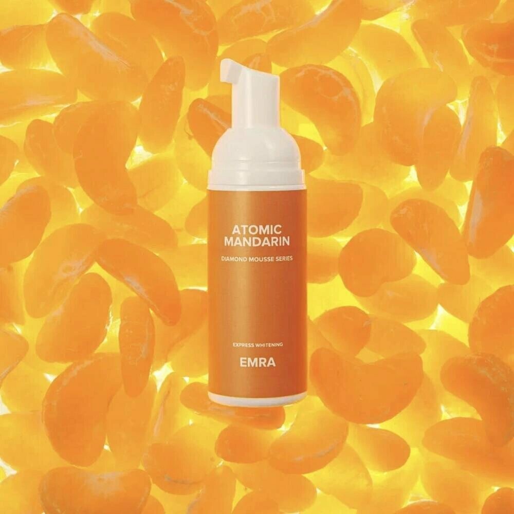 Пенка для зубов и полости рта ферментная EMRA Atomic Mandarin, со вкусом мандарина, 60 мл