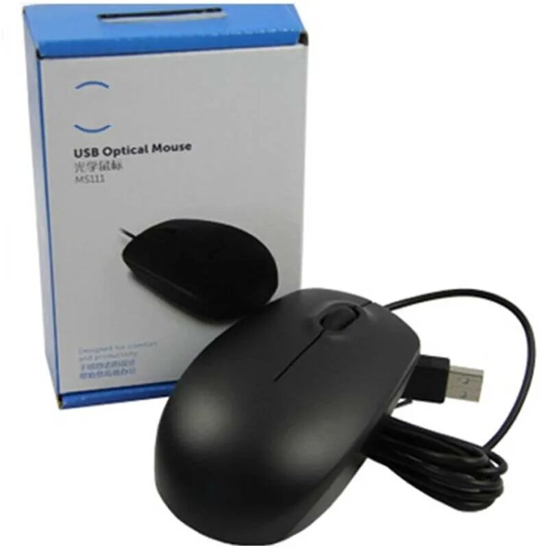 Проводная мышь для ноутбука Dell ms111, USB, аксессуары для компьютера, проводная мышь для ПК, ноутбука, офиса