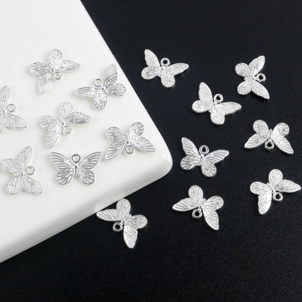 Комплект подвесок в форме бабочки из металла 04