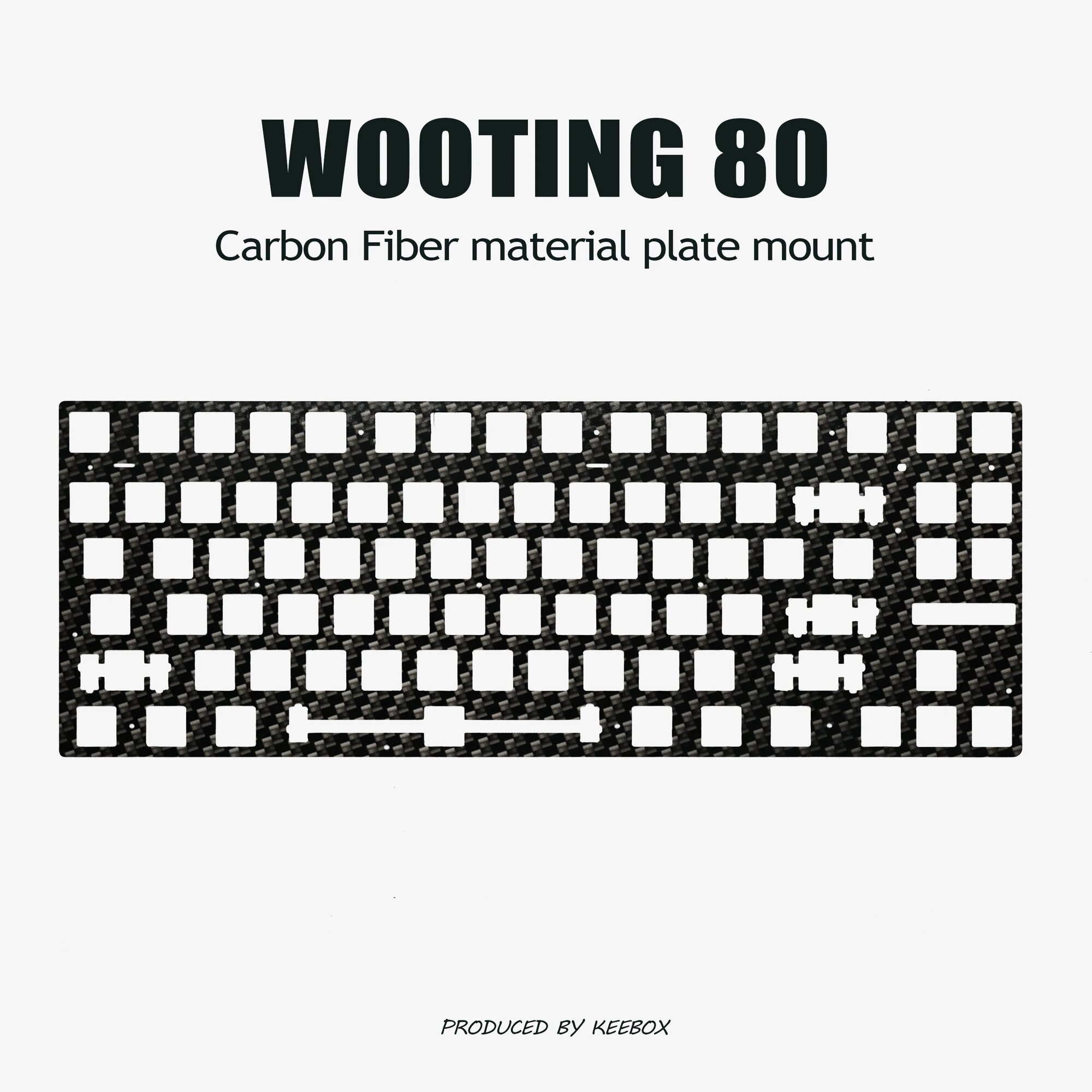Keebox Wooting80 пластина для механической клавиатуры EOENKK CF Platemount