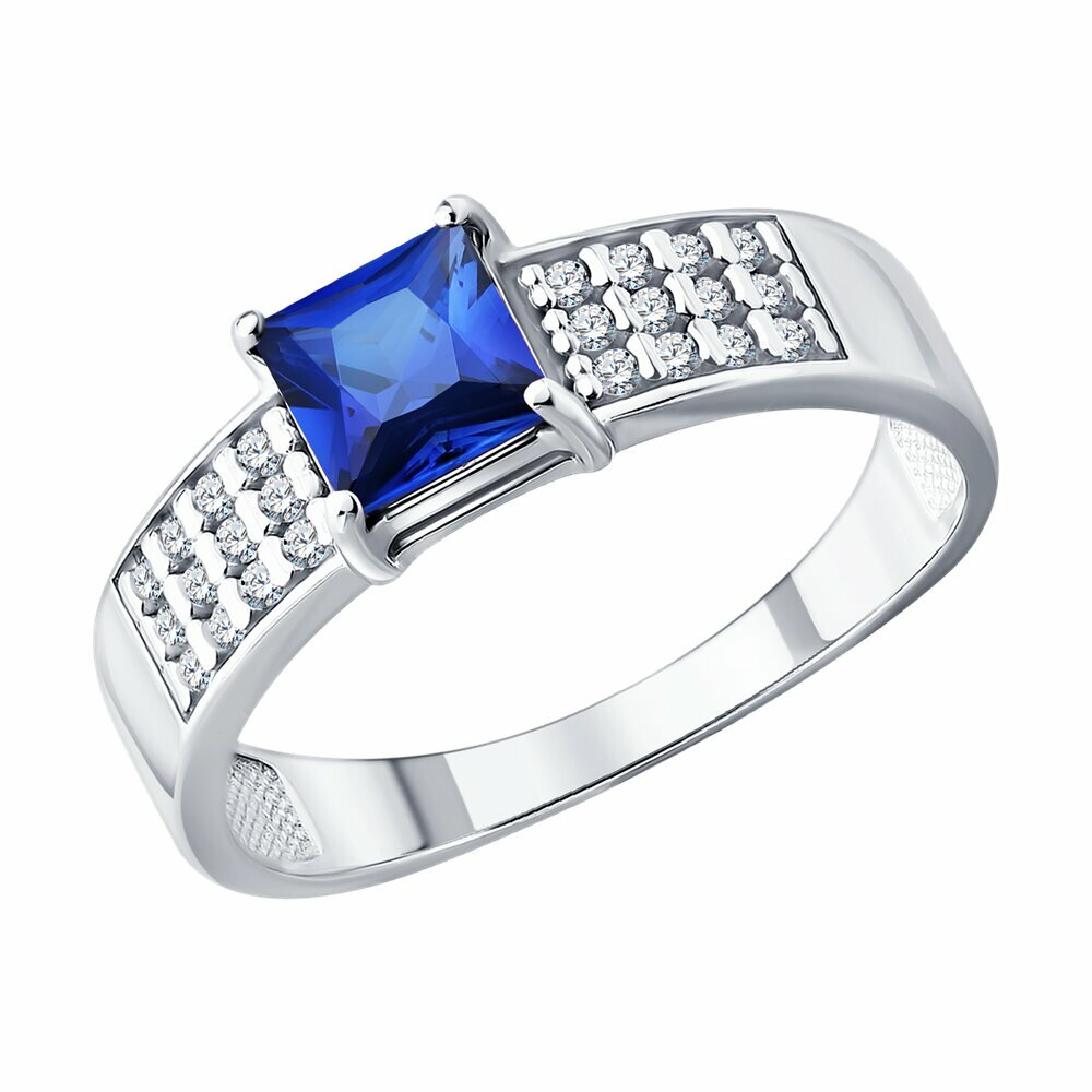 Кольцо, серебро, 925 проба, родирование