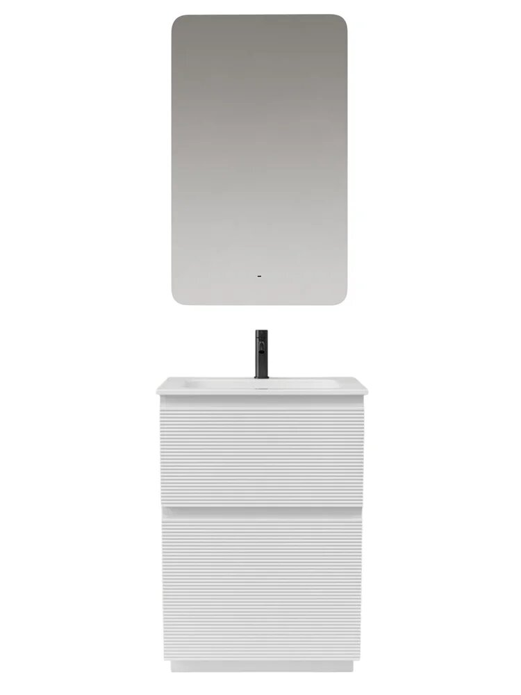 Мебель для ванной комнаты Sancos Folk Floor 60 напольная, bianco, раковина CN7011