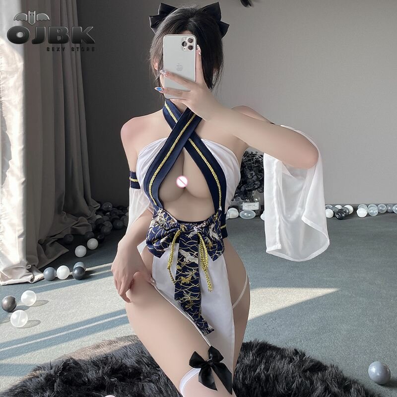 Японский кимоно сексуальное нижнее белье Cosplay униформа