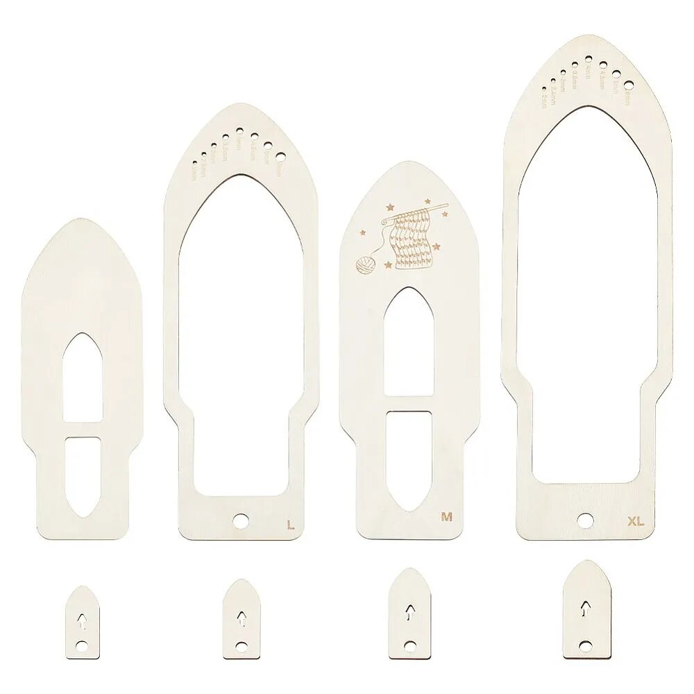 Набор для вязания деревянных варежек-блокировщиков 4 размеров. Модель для вязания деревянных перчаток. Инструмент для демонстрации домашних вязальных перчаток. Формочки для досок.