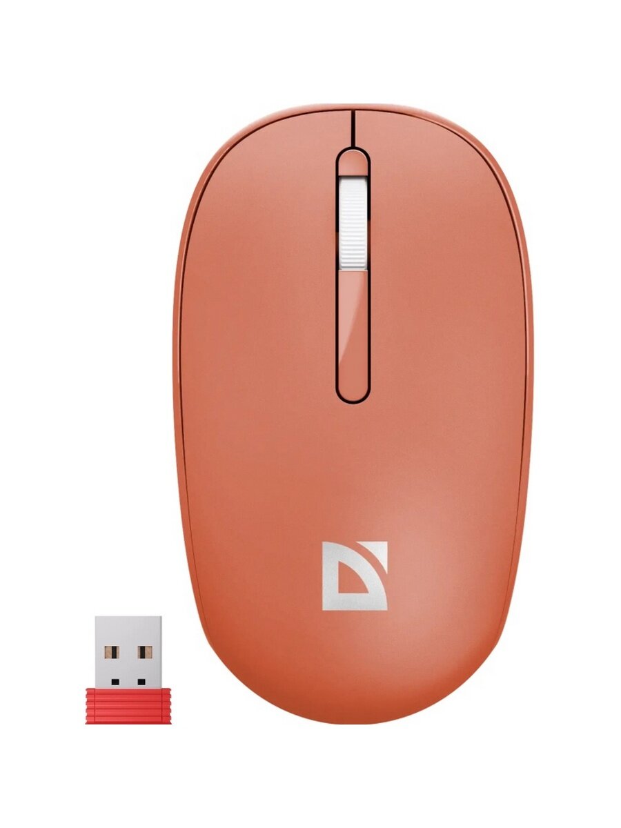 Мышь беспроводная DEFENDER Smart MM-396 red (USB/BT, 1600dpi, 3but) (52398)