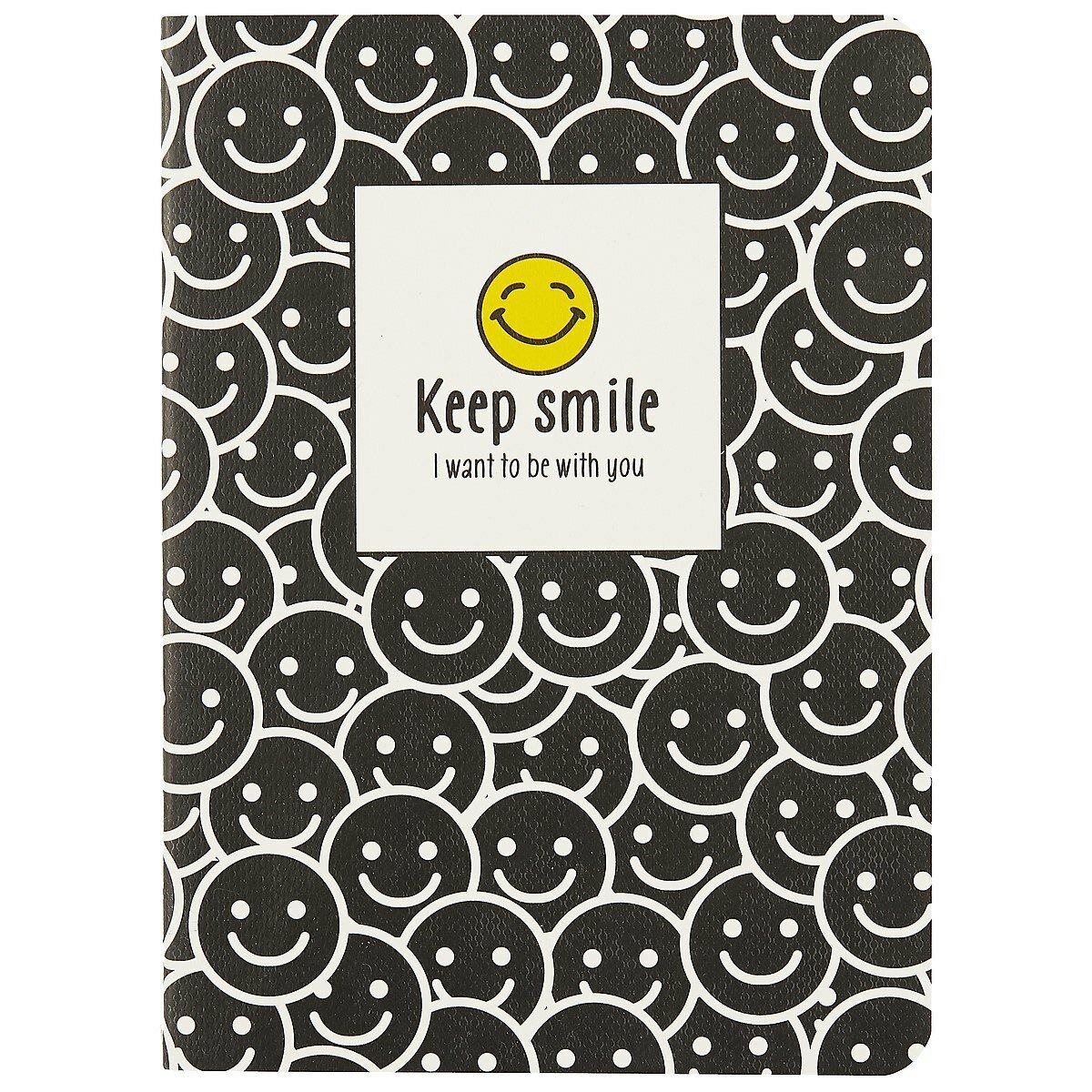 Записная книжка «Keep smile» А6, 24 листа в клетку, сшивка, Languo, в ассортименте