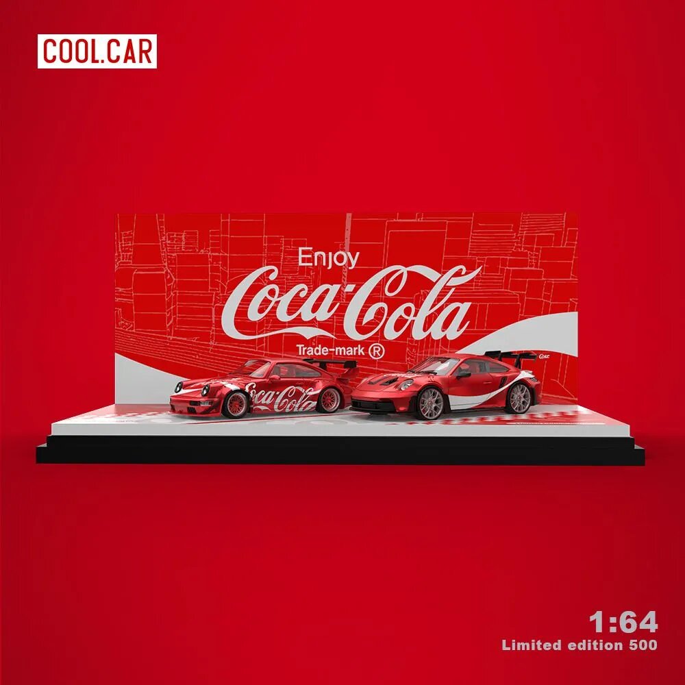 Модель автомобиля: набор из двух машинок Coca-Cola, CC644612-S 1:64