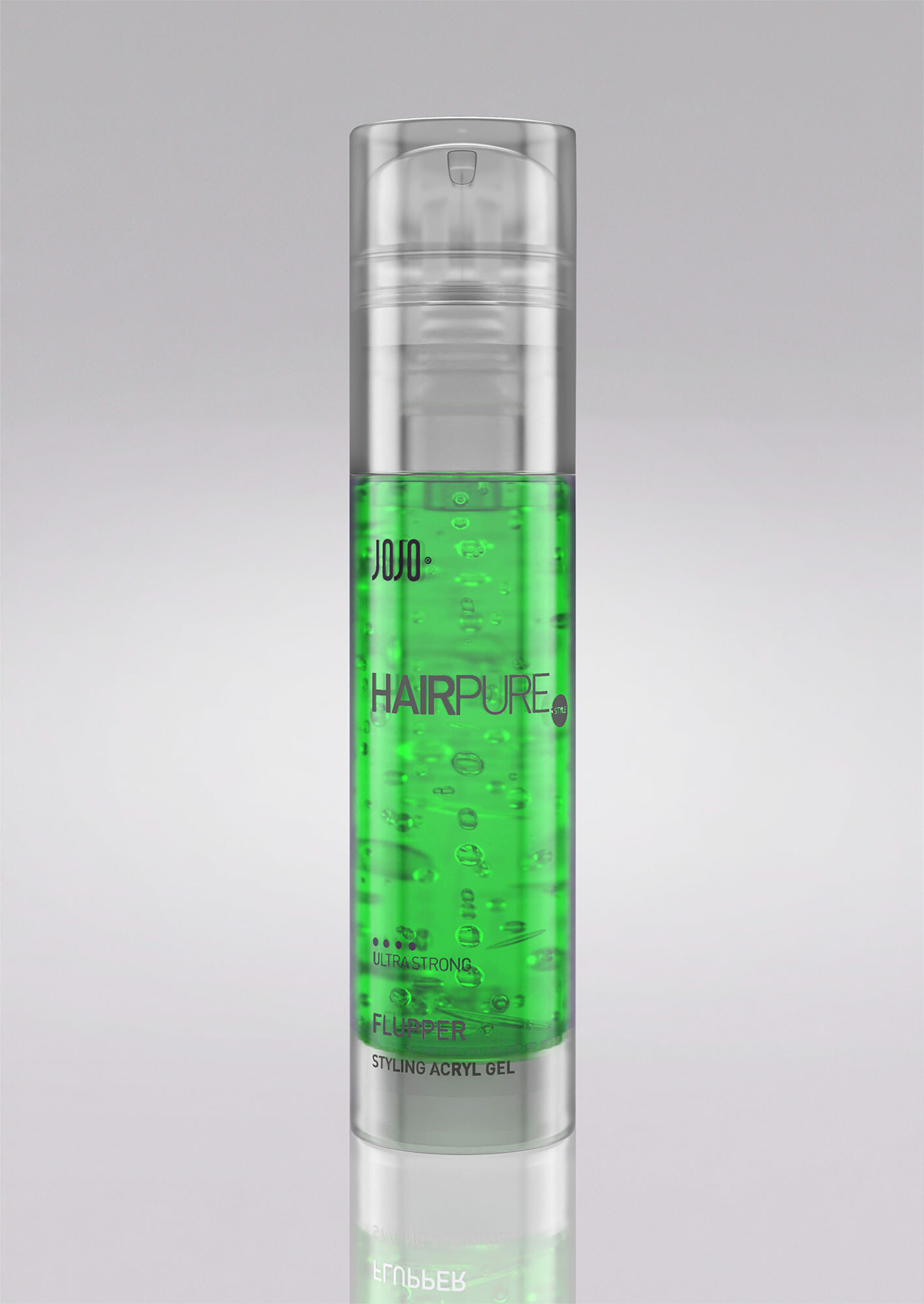 Гель для волос ультра сильной фиксации от JOJO Haircosmetics FLUPPER, максимальный контроль и блеск, 100мл