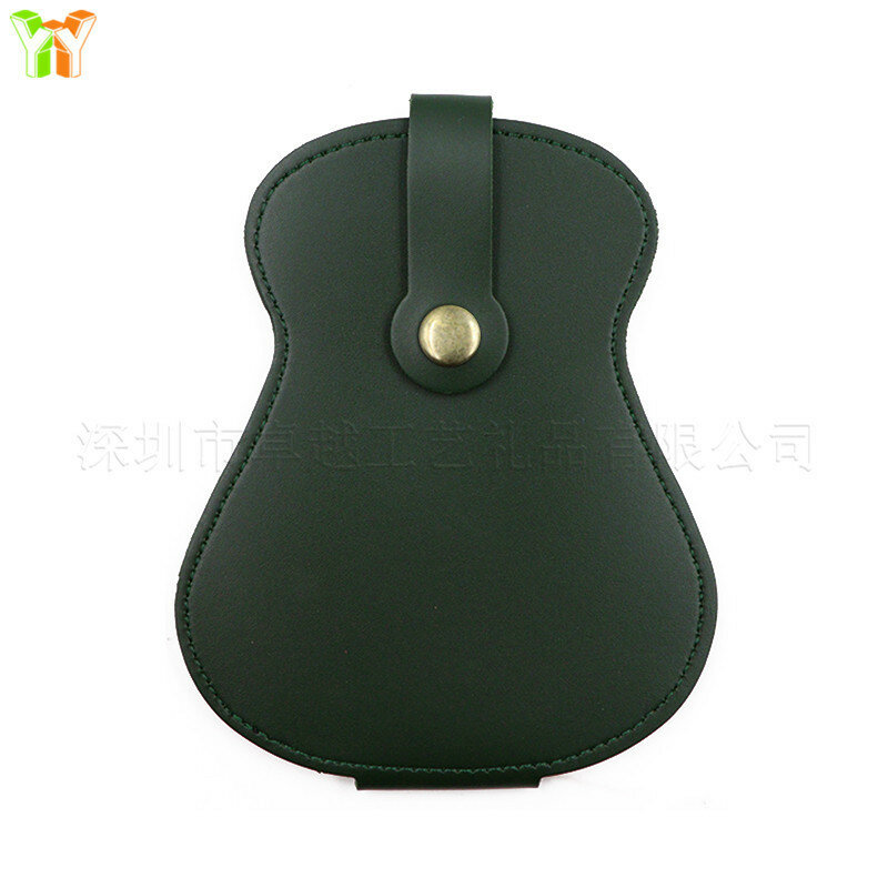 Самая продаваемая кожаная сумка для медиаторов с вышивкой, вместительная сумка для хранения медиаторов, футляр для медиаторов для акустической гитары.