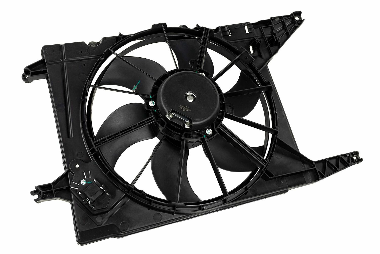 Вентилятор охлаждения BYSUN PARTS с кожухом под кондиционер для 16 кл Лада Ларгус