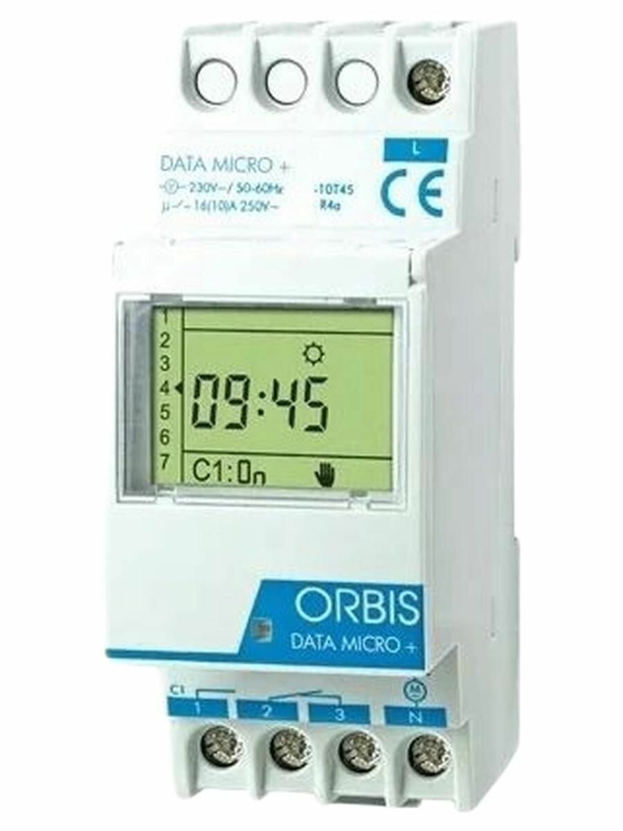 Реле времени цифровое Orbis DATA MICRO+ 1 канал, Артикул: OB172012N.