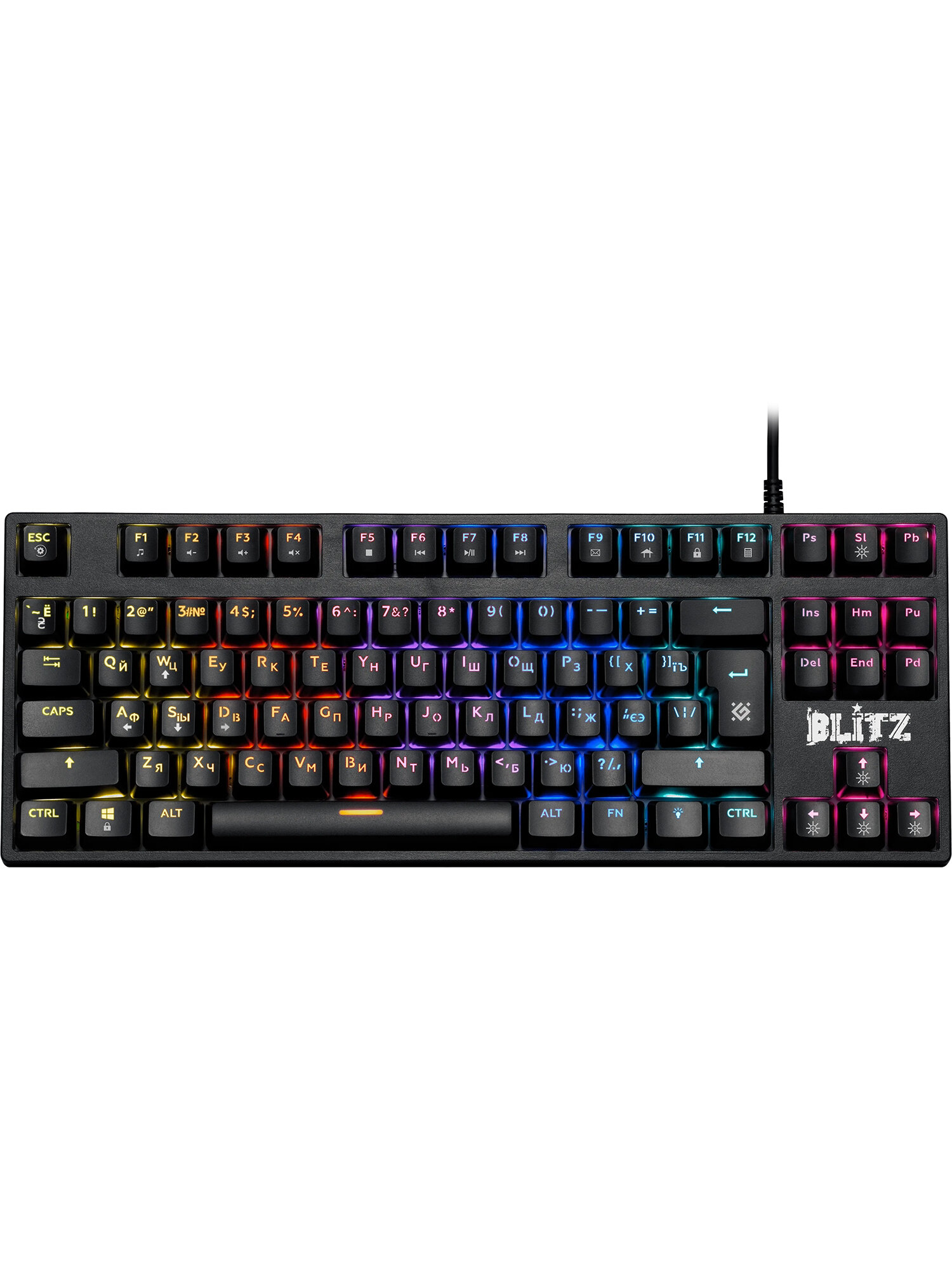 Клавиатура игровая DEFENDER Blitz GK-240L RU Rainbow (45240)