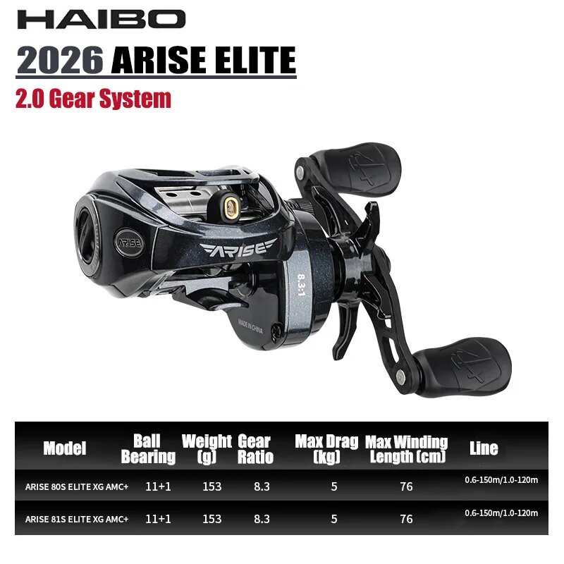 HAIBO 2026 New ARISE ELITE Катушка для ловли рыбы Правая рука, 2026 ELITE XG