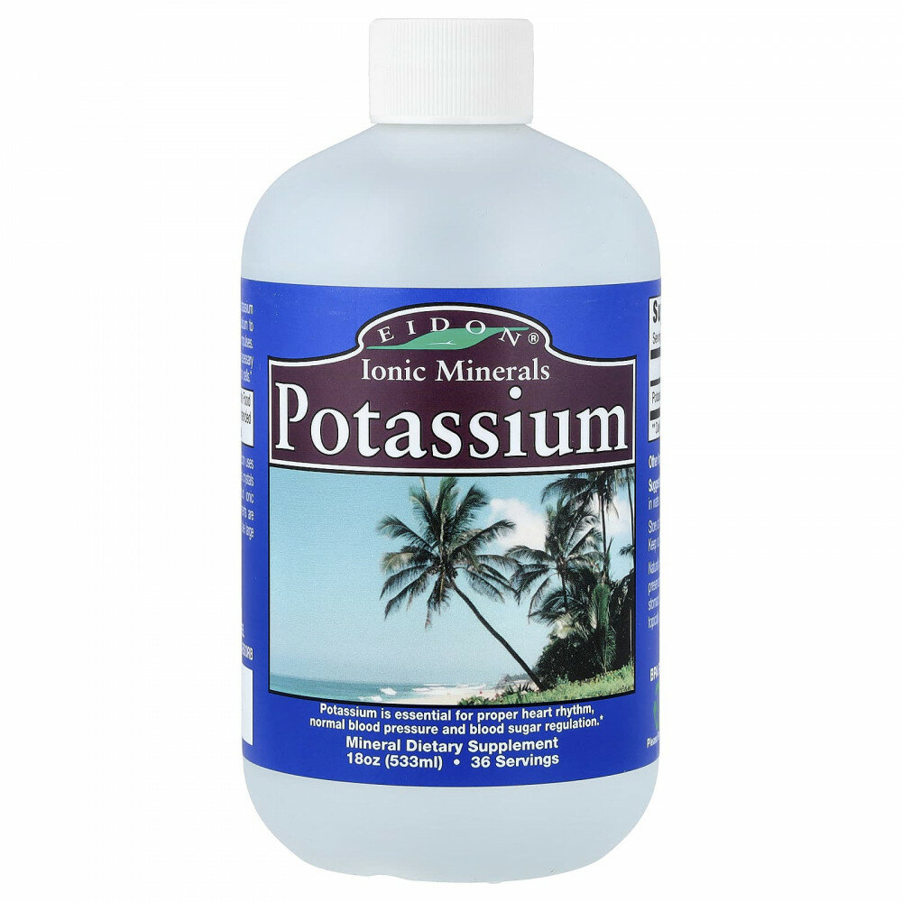 Eidon Ionic Minerals, ионные минералы, калий, 533 мл (18 унций)