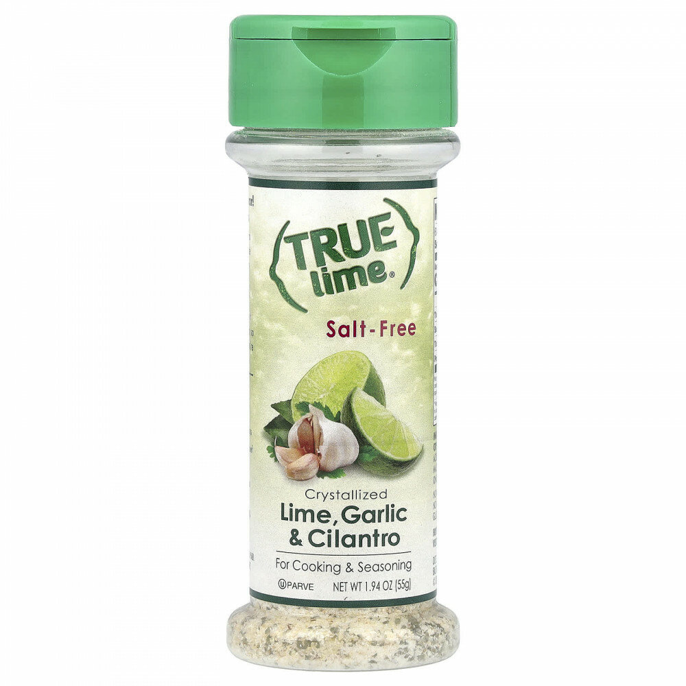 True Citrus, True Lime, кристаллизованный лайм с чесноком и кориандром, без соли, 55 г (1,94 унции)