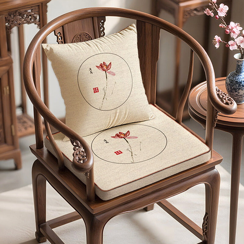 Подушки для диванов, подушки для чайных кресел, утолщенные губчатые подушки для сидений, обеденные стулья, кресла из массива дерева, кресла с подлокотниками, новые стулья в китайском стиле.