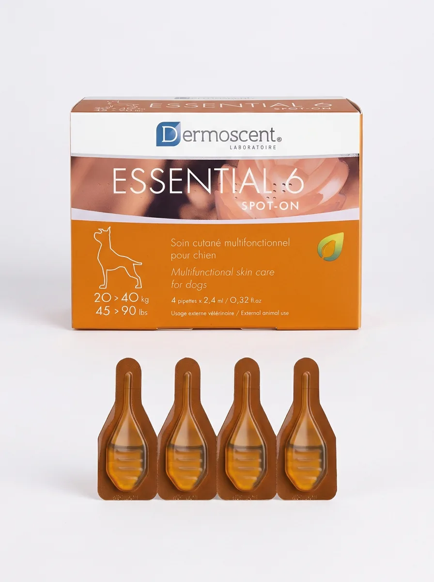 Эссеншиал 6 спот-он капли для собак 20-40 кг (4 штуки) для ухода за кожей и шерстью