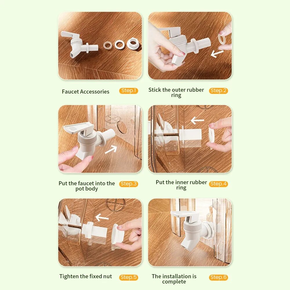 Кувшин Eishuw, универсальный, для воды, сока, чая, кофе, 3л, черный, с краном, пищевой пластик — фото 1