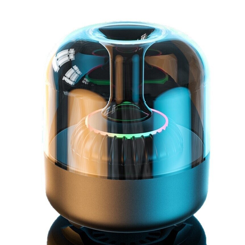 Хрустальный стеклянный динамик, цветной беспроводной Bluetooth-динамик со слотом для карт памяти, сабвуфер, динамик с подсветкой.