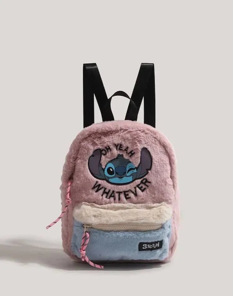 Детский рюкзак Stitch для девочек 2-7 лет мягкий плюшевый яркий дизайн сумка раскраска в подарок — фото 1