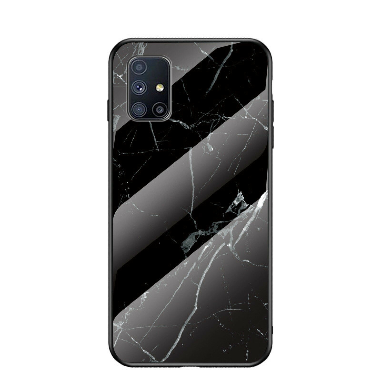 Чехол-панель MyPads для Samsung Galaxy M51 с 3D рисунком Мрамор черный из мягкого силикона