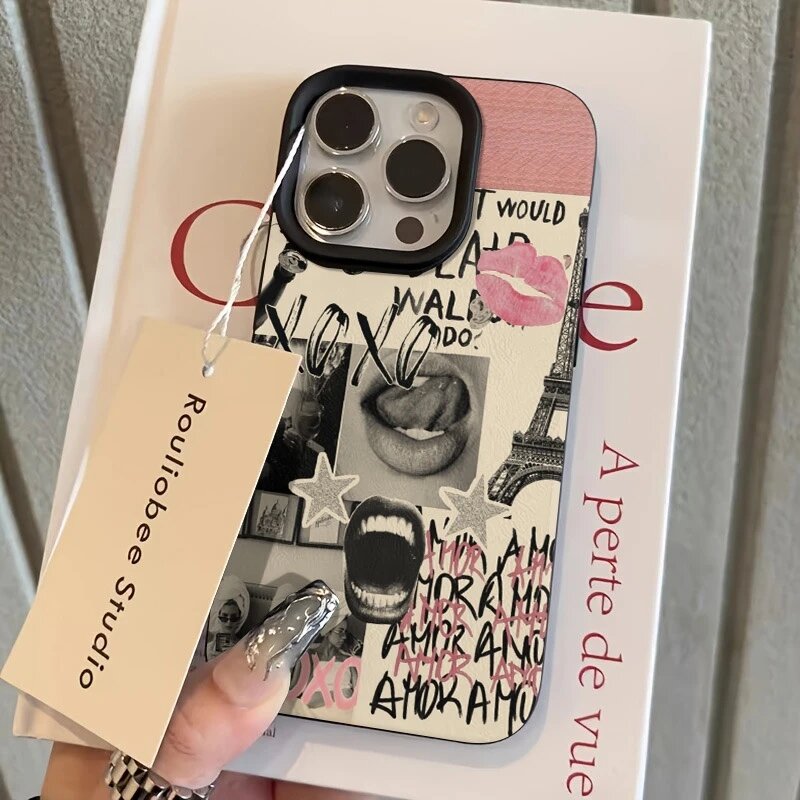Модный чехол для телефона с принтом «Эйфелева башня» для iPhone 17, IPHONE 8 PLUS, Черный, черный